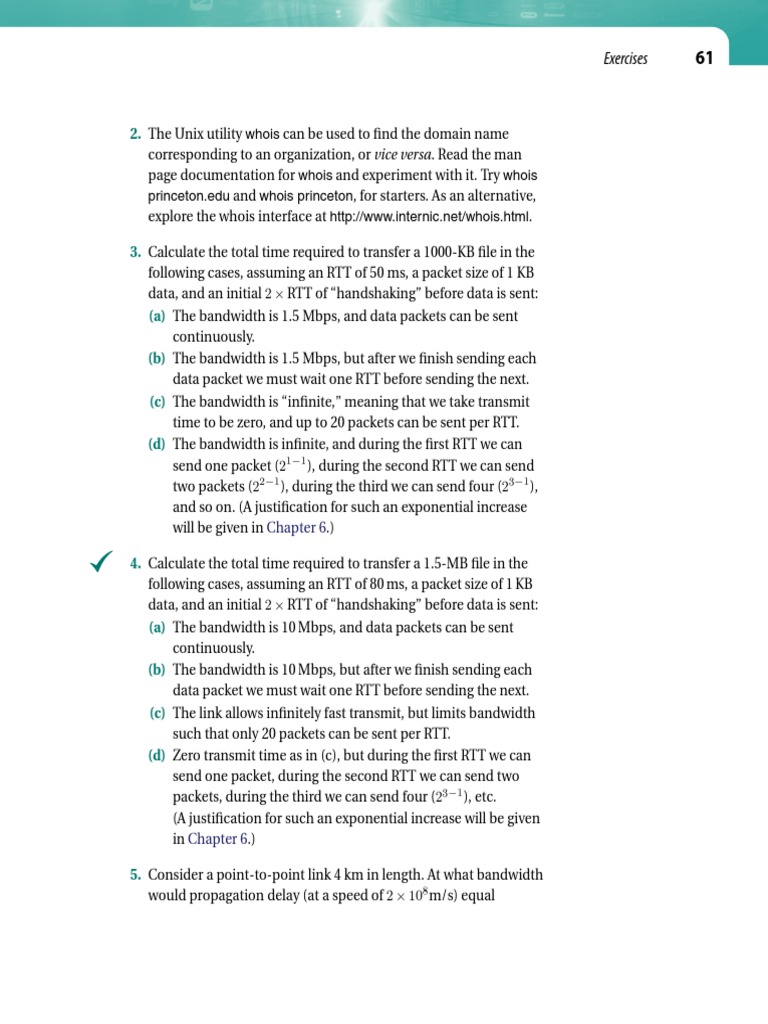 1.2-Chapter1 Exercises | PDF | Network Switch | Computer Network