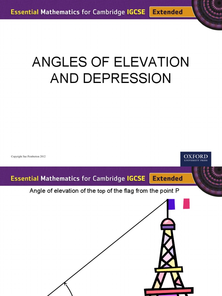 ANGLES OF ELEVATION and DEPRESSION | PDF