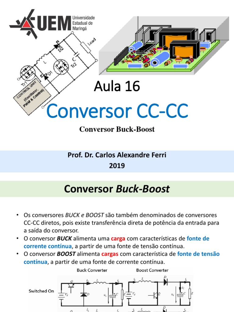 Aula 16 - Conversor Buck-Boost | PDF | Fonte de energia | Metrologia