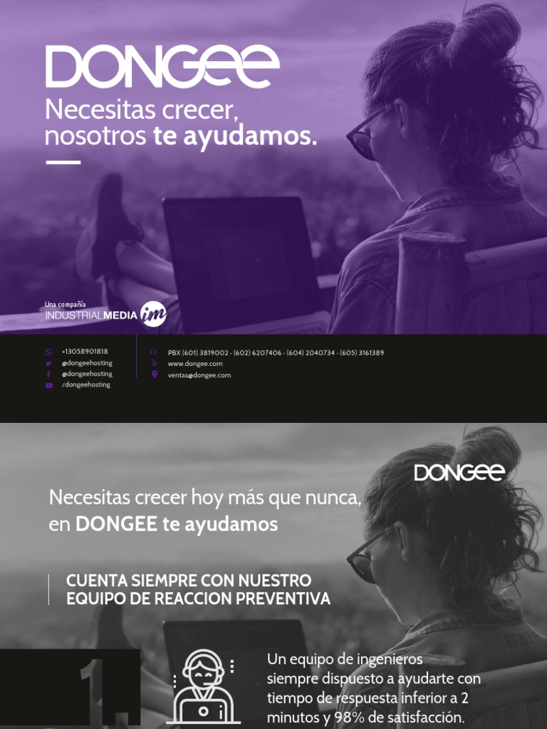 Soluciones de Hosting en Dongee | PDF | Chat en linea | Ciencias de la Computación