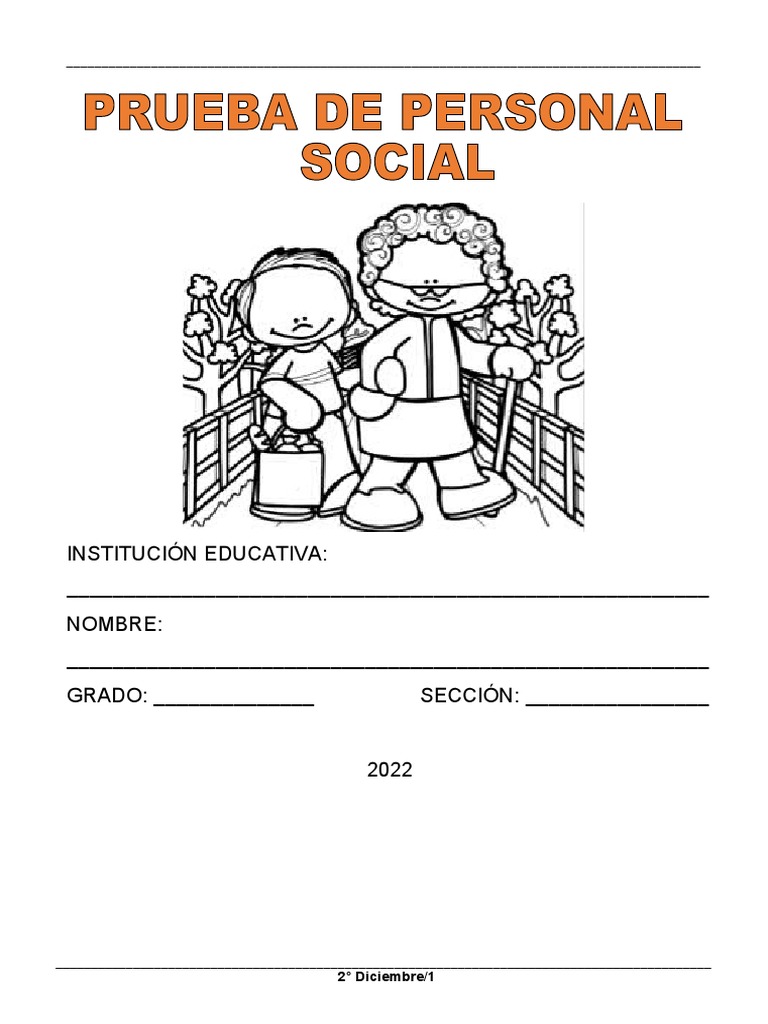 2° Grado - Eval Personal Social | PDF