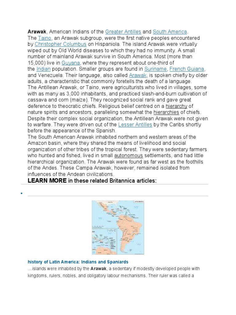 Arawaks | PDF | Social Science