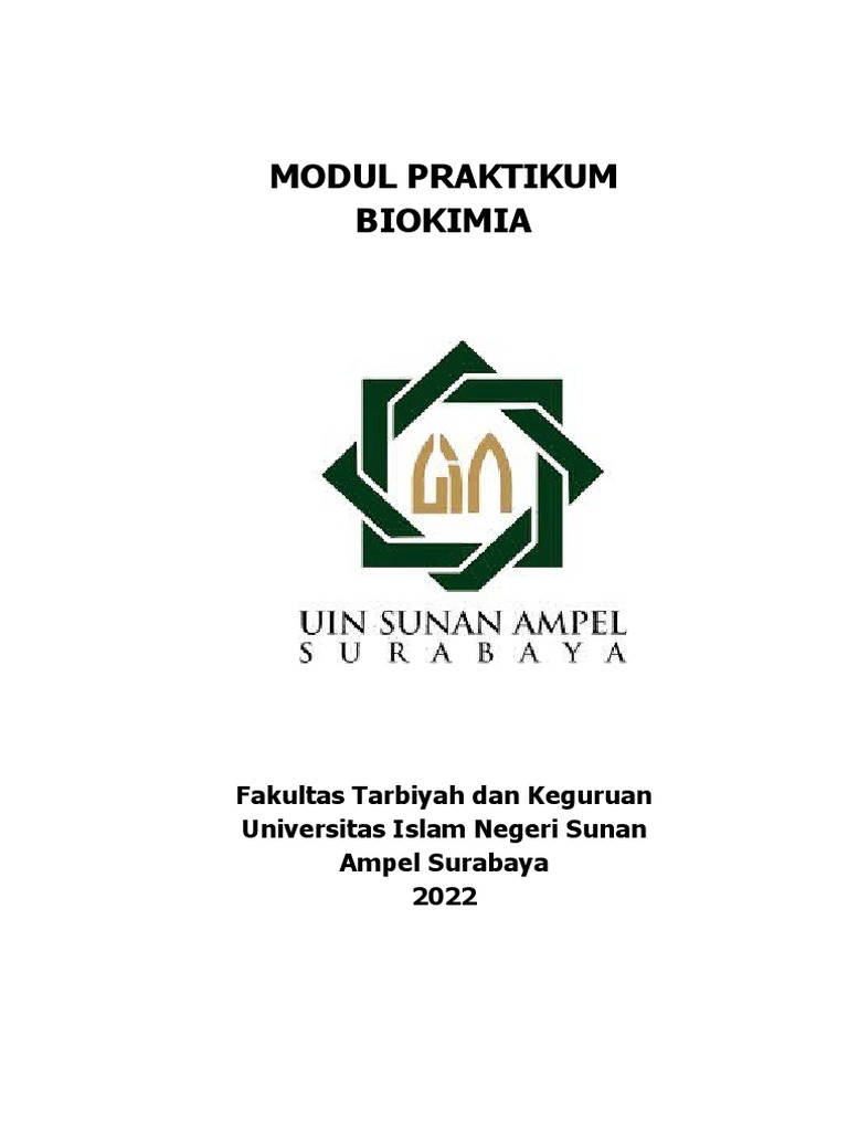 Modul Praktikum Biokimia 2022 | PDF