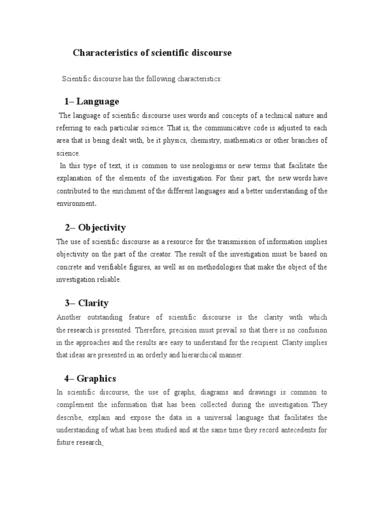 Scientific Discourse | PDF | Science | Discourse