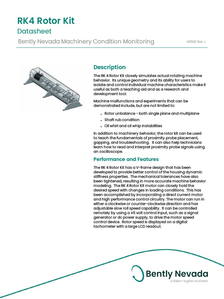 RK4 Rotor Kit Datasheet - 141592 | PDF | Electric Motor | Machines