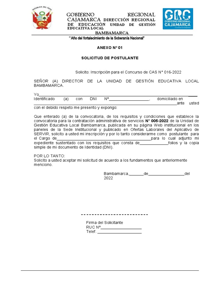 Anexos 01 Al 07 Cas #016-2022-Ugel Bambamarca | PDF | El proceso de destitución | Justicia