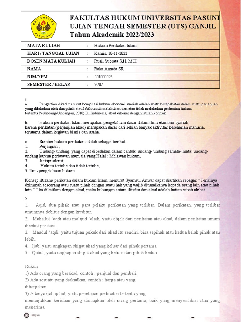 Perikatan Islam | PDF