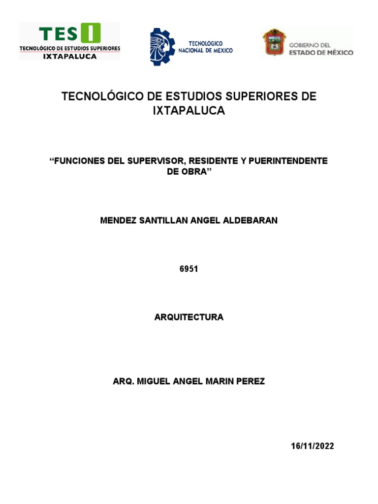 Funciones del Supervisor de Obra | PDF