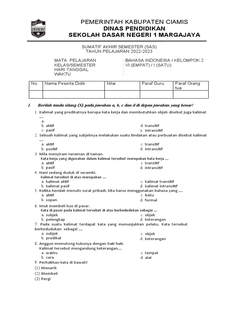 Sas B.indo Kel 2 | PDF