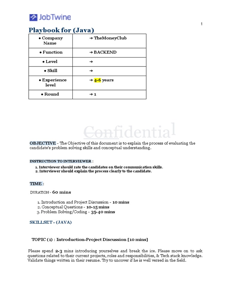 Java Developer Interview Playbook Pdf Representational State Transfer Java Programming