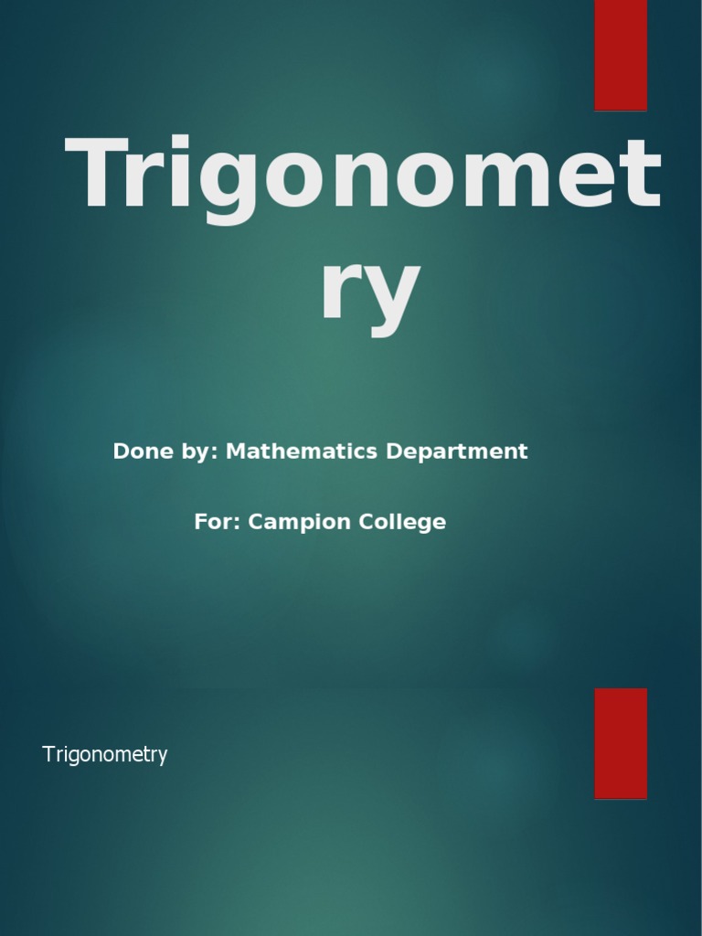 Trigonometry Ratios Pdf Trigonometric Functions Trigonometry