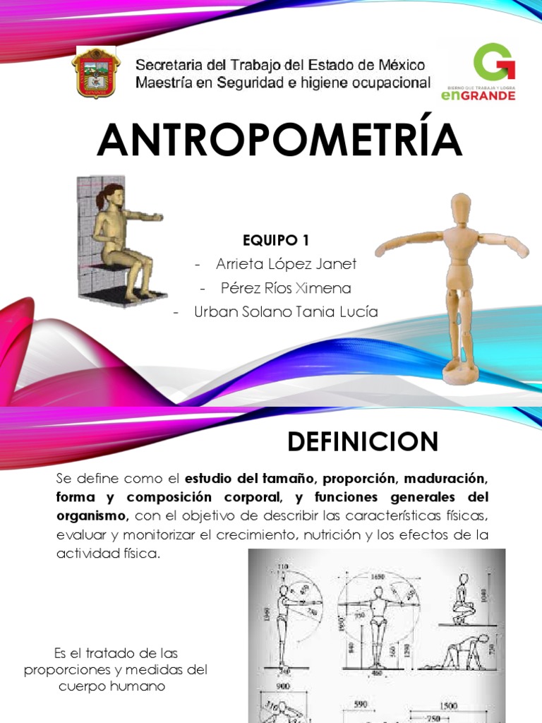 ANTROPOMETRIA | PDF | Términos anatómicos de ubicación | Factores humanos y ergonomía