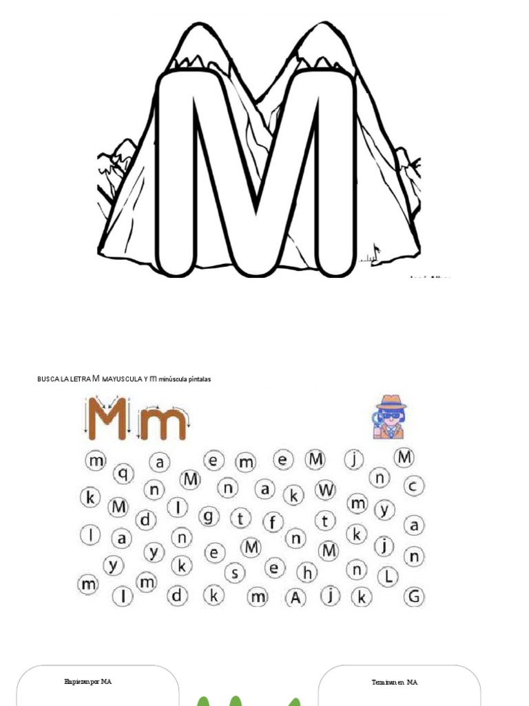 LETRA M Actividades | PDF | Lingüística | Ortografía