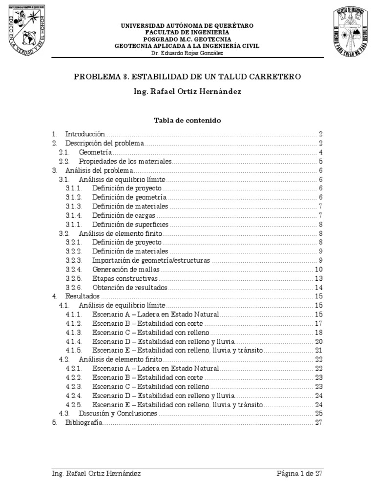 Problema 3 - Geotecnia Aplicada | PDF | Análisis numérico | Método de ...