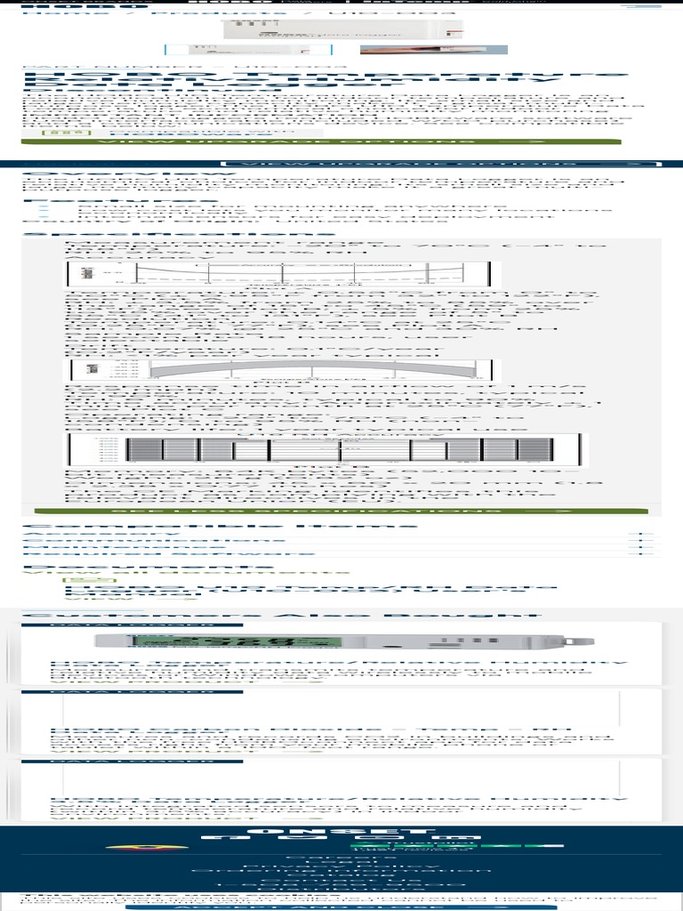 HOBO Temperature Relative Humidity Data Logger Onset's HOBO and InTemp ...