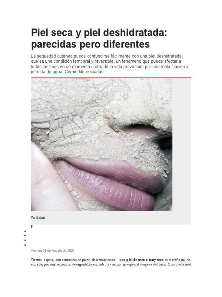 Cuidados para piel seca y deshidratada | PDF | Piel | Psoriasis