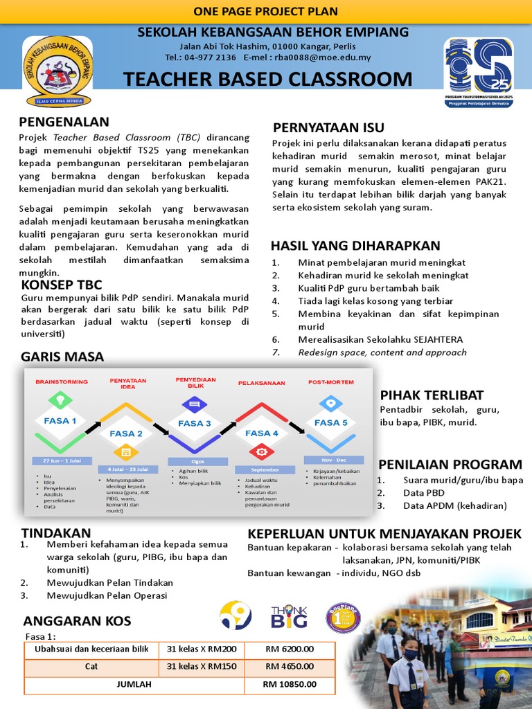 One Page Project Plan TBC | PDF