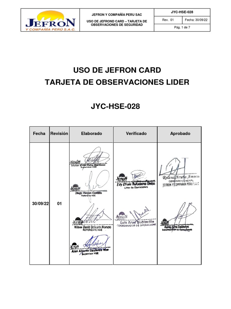 Instructivo de Jefron Card | PDF