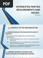 Interested Party Analysis | PDF | Iso 9000 | Quality Management System