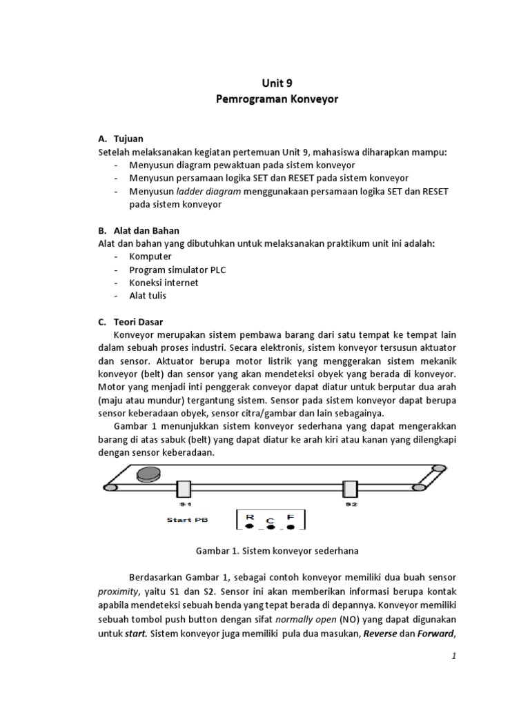 Unit 09 Pemrograman Belt Conveyor | PDF