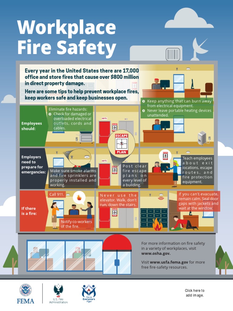 Workplace Fire Safety Infographic | PDF | Fire Safety | Public Safety