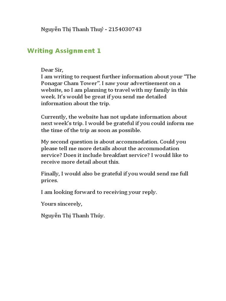 Writing Assignment 1 | PDF