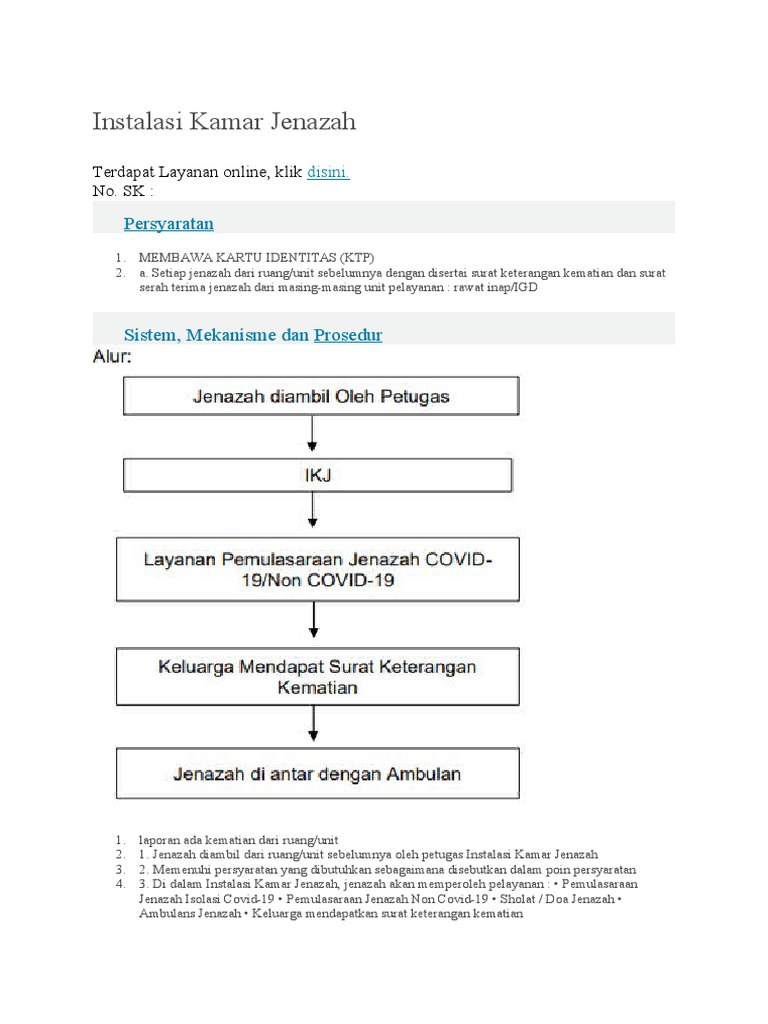 Instalasi Kamar Jenazah | PDF