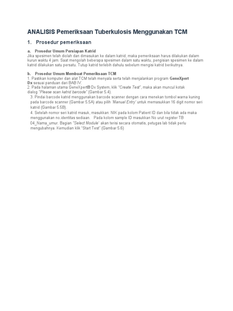 ANALISIS Pemeriksaan Tuberkulosis Menggunakan TCM | PDF