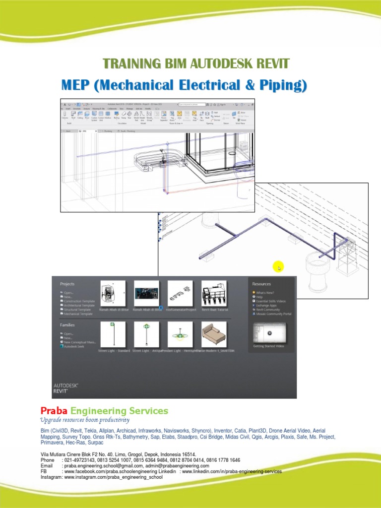 2022 - BIM3D Revit MEP, BROSUR - Dan Materi Training | PDF