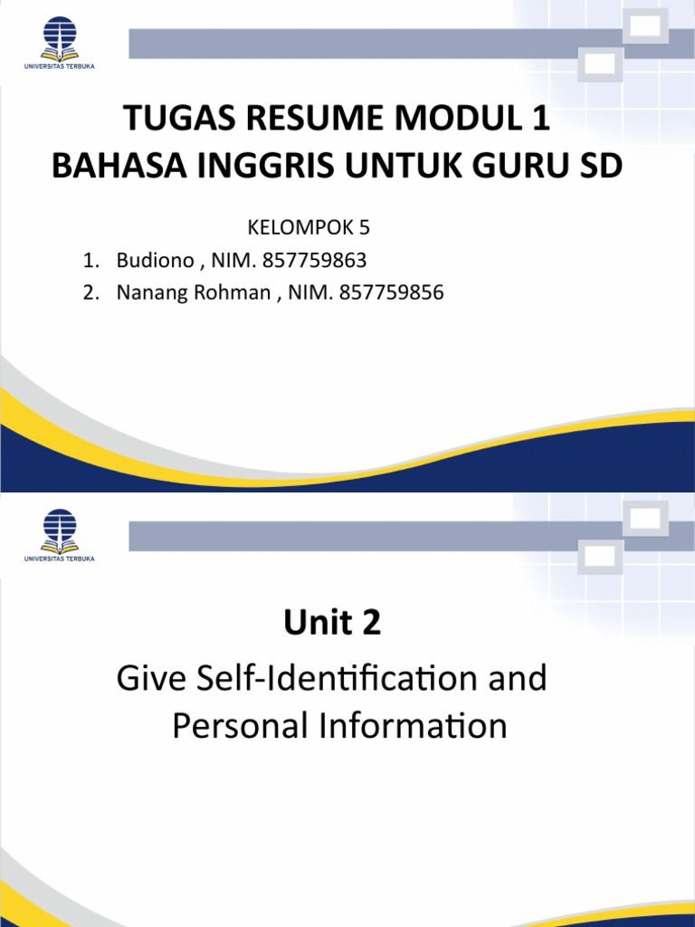 MODUL 1 Presentasi B.inggris | PDF | Indonesia | Southeast Asia