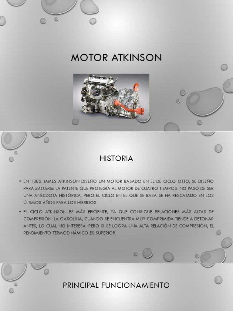 Motor Atkinson | PDF | Motor de combustión interna | Tecnología energética