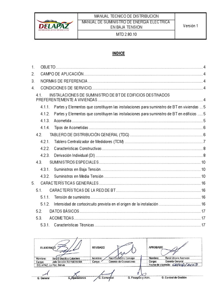 MTD 2.80.10 Manual de Suministro de Energía Eléctrica en Baja Tensión | PDF | Corriente ...