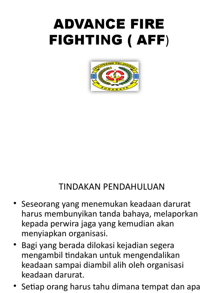 Advance Fire Fighting (Aff) | PDF