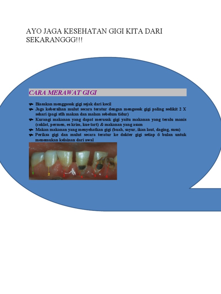 Ayo Jaga Kesehatan Gigi Kita Dari Sekaranggg | PDF