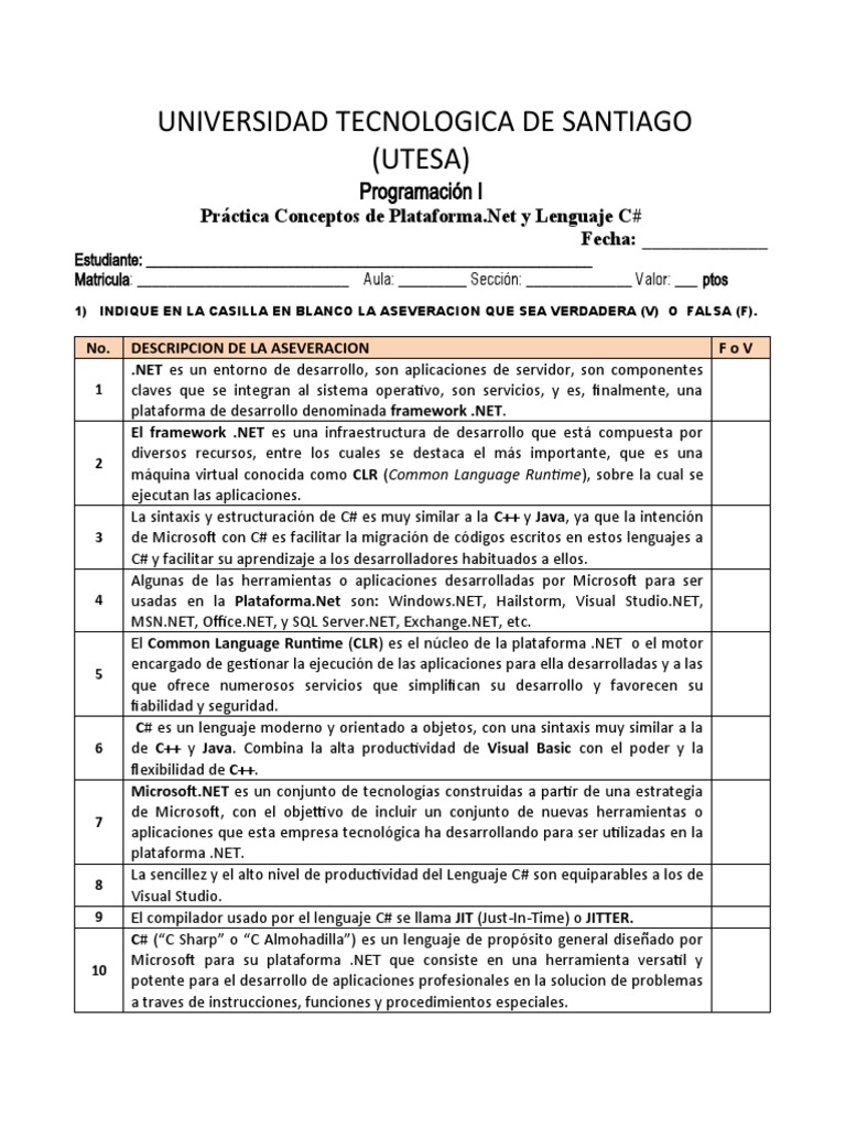 Pract FoV Net | PDF | .NET Framework | Microsoft Visual Studio