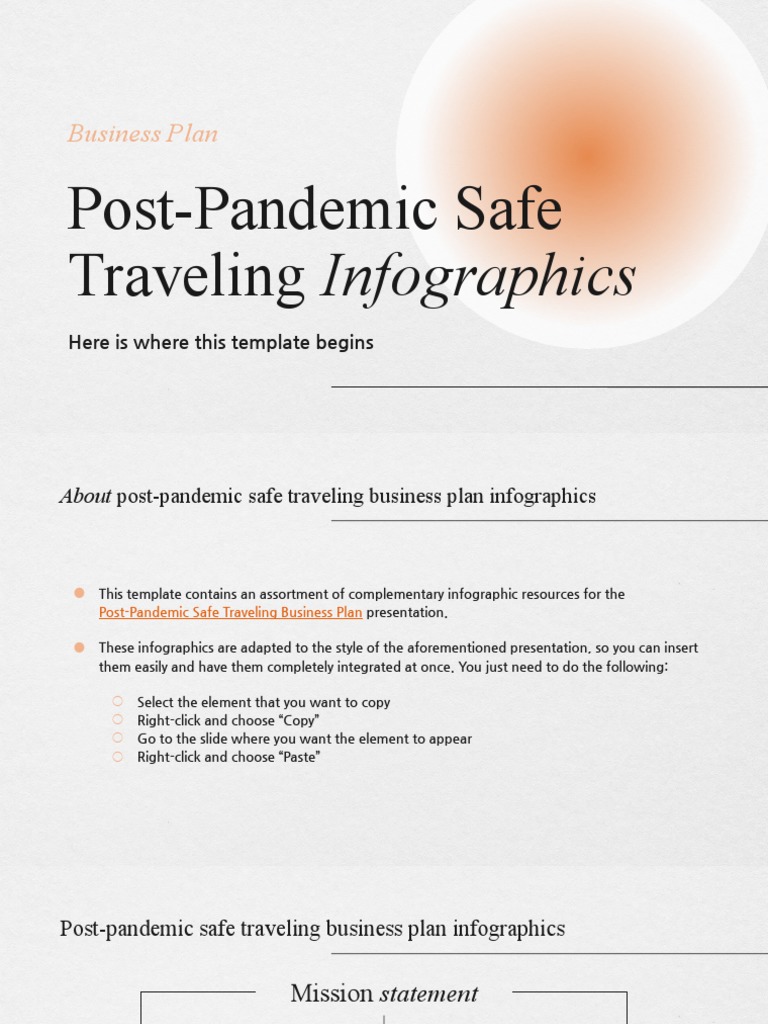 Post-Pandemic Safe Traveling Business Plan Infographics by Slidesgo ...