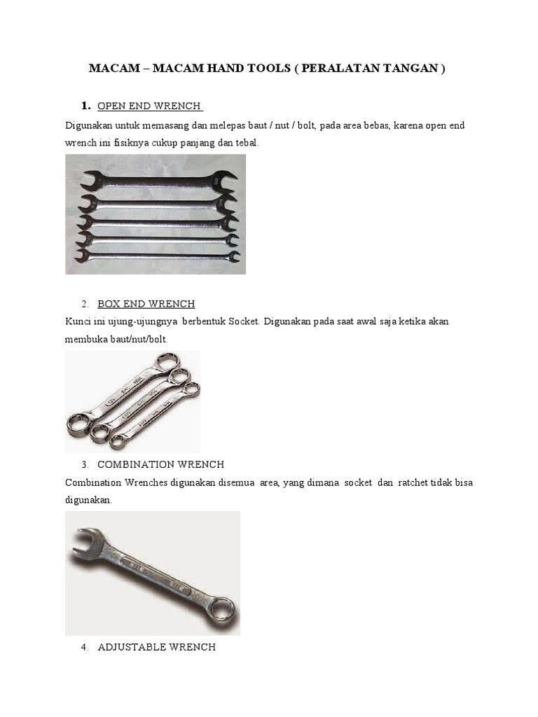 Macam - Macam Hands Tool | PDF