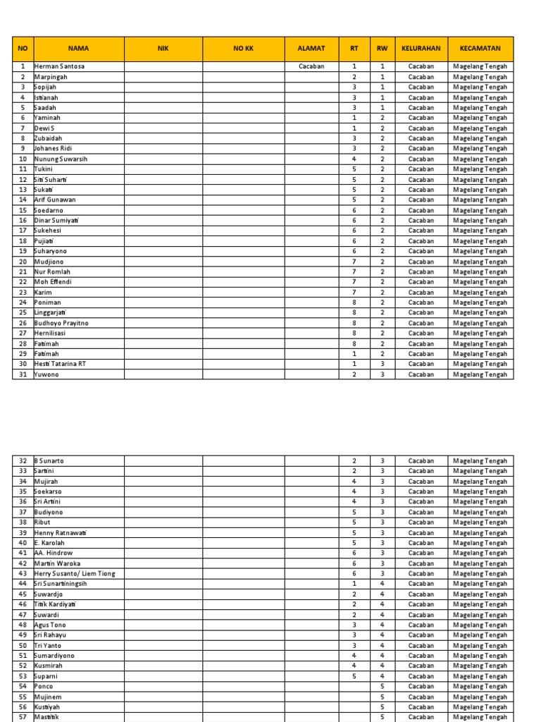 FORMAT RKM LANSIA KMT-lansia | PDF