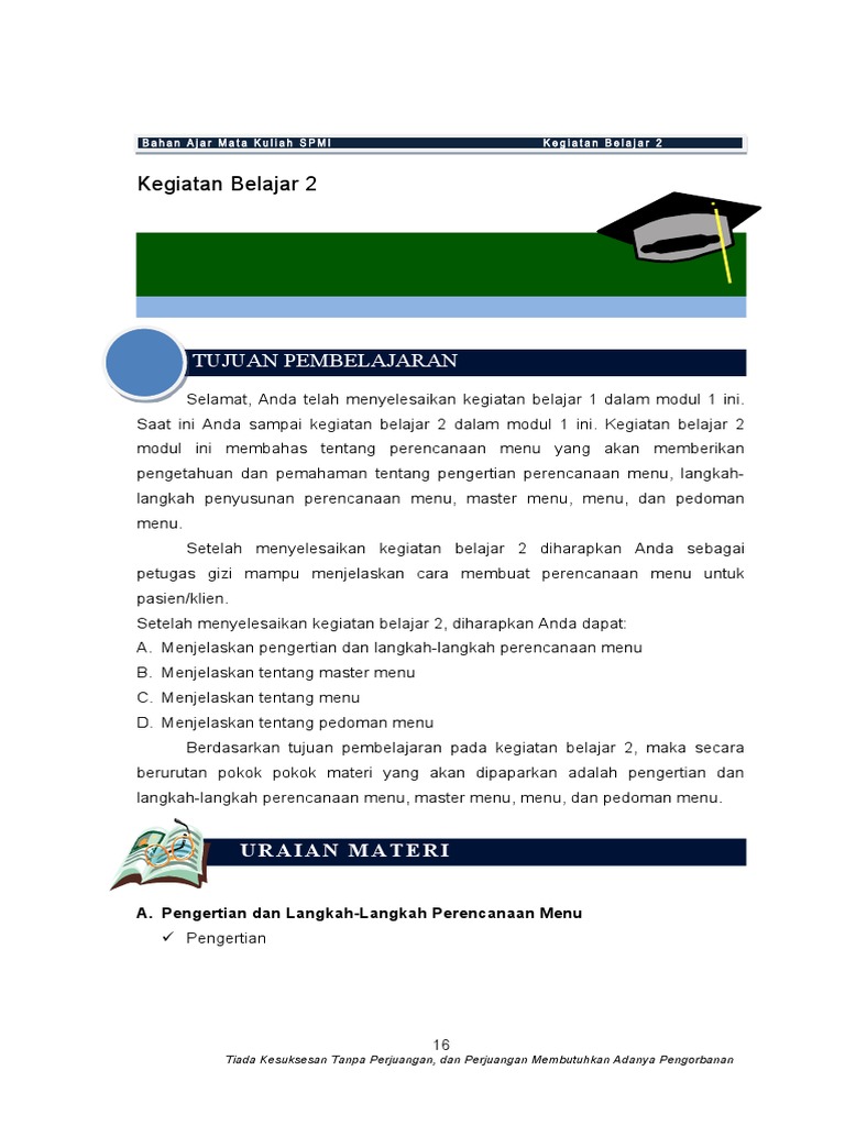 TEMPLATE Modul SPMI 1keg. 2 Baru | PDF