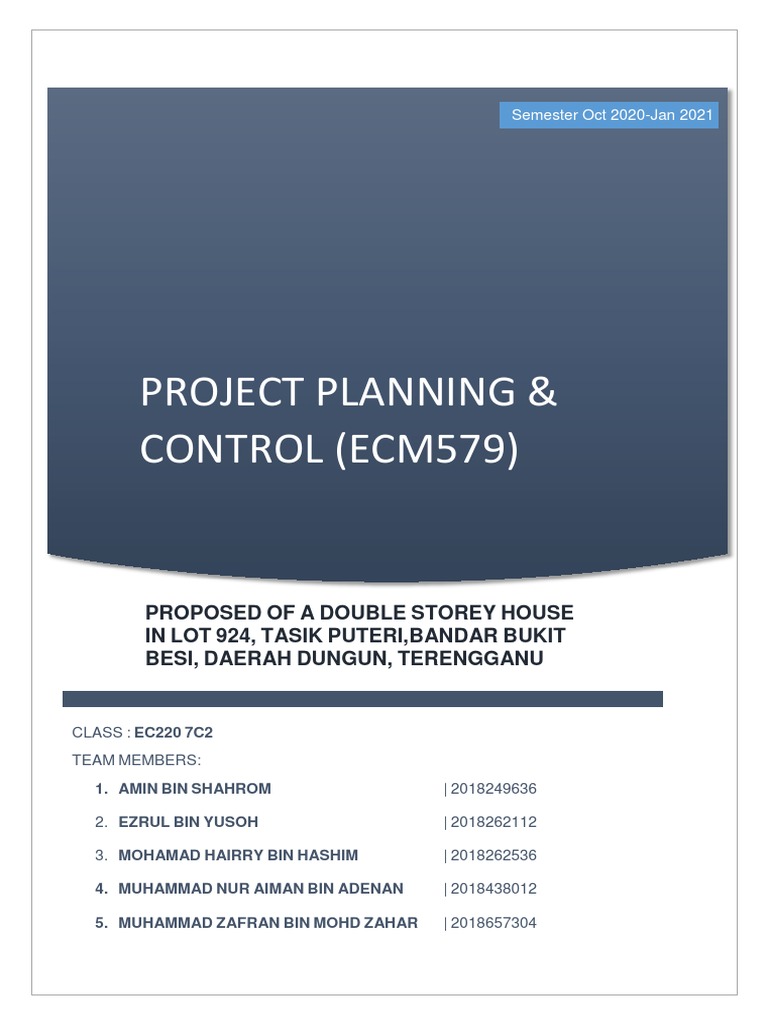 Project Planning & Control Report - 7C2 - Group2 | Download Free PDF | Project Management | Business