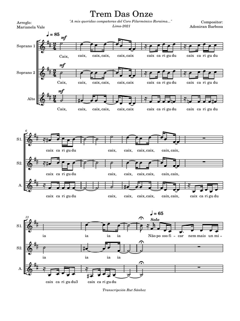 Trem Das Onze 85 65 85. | PDF