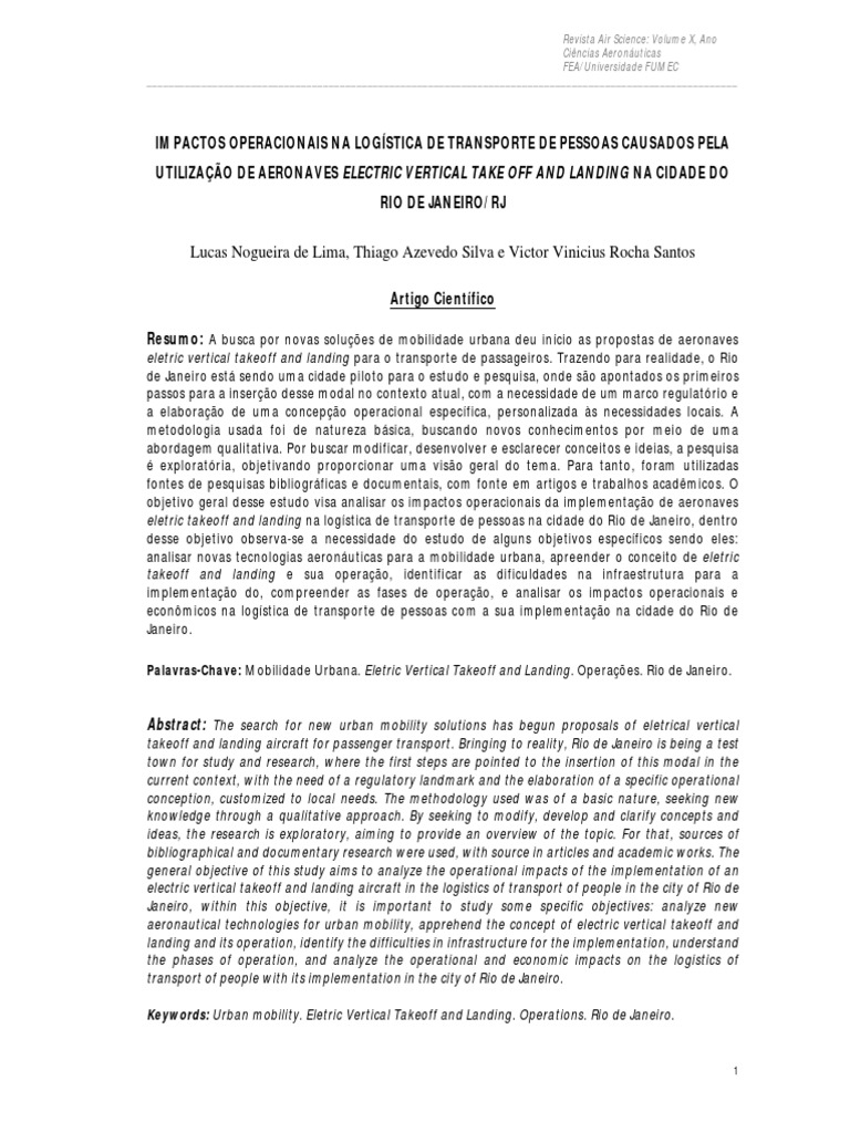 ATIGO eVTOL 09-12-2022 | PDF | Voo | Aeronave ATIGO eVTOL 09-12-2022 | PDF | Voo | Aeronave