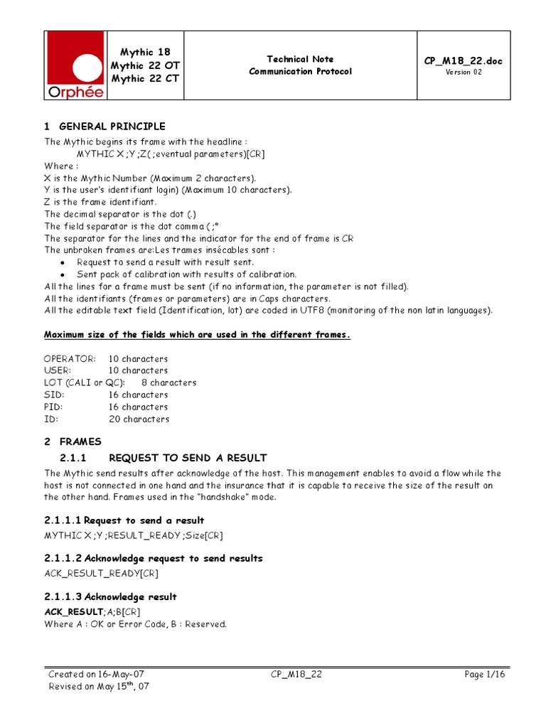 Mythic 22 Hematology Analyzer Protocol | PDF