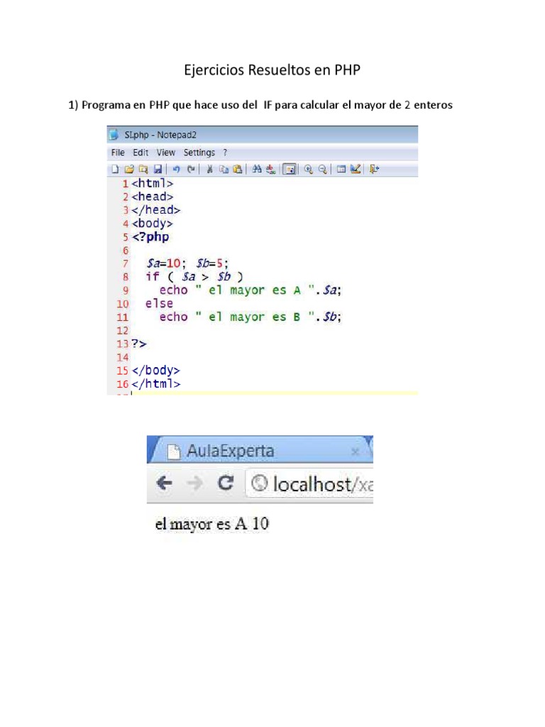 Ejercicios_Resueltos_en_PHP | PDF