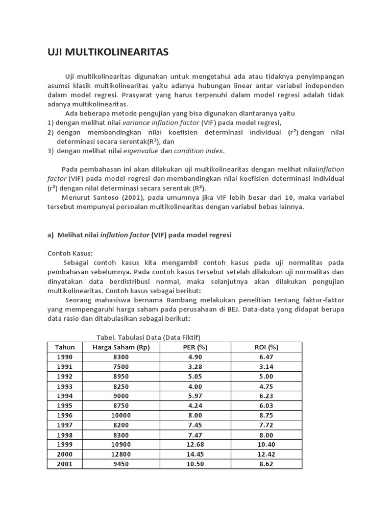 02 Uji - Multikolinearitas | PDF