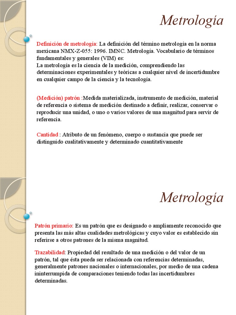 Conceptos BASICOS METROLOGIA | PDF | Metrología | Medición
