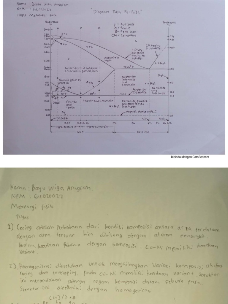 Bayu Wiga Anugrah - G1C020027 - Tugas 3 Metalurgi Fisik | PDF