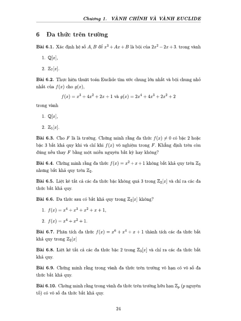 BTVN 06. Đa TH C Trên Trư NG | PDF