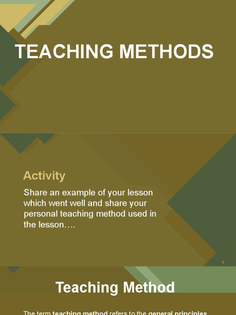Teaching Methods | PDF | Teaching Method | Teachers Teaching Methods | PDF | Teaching Method | Teachers