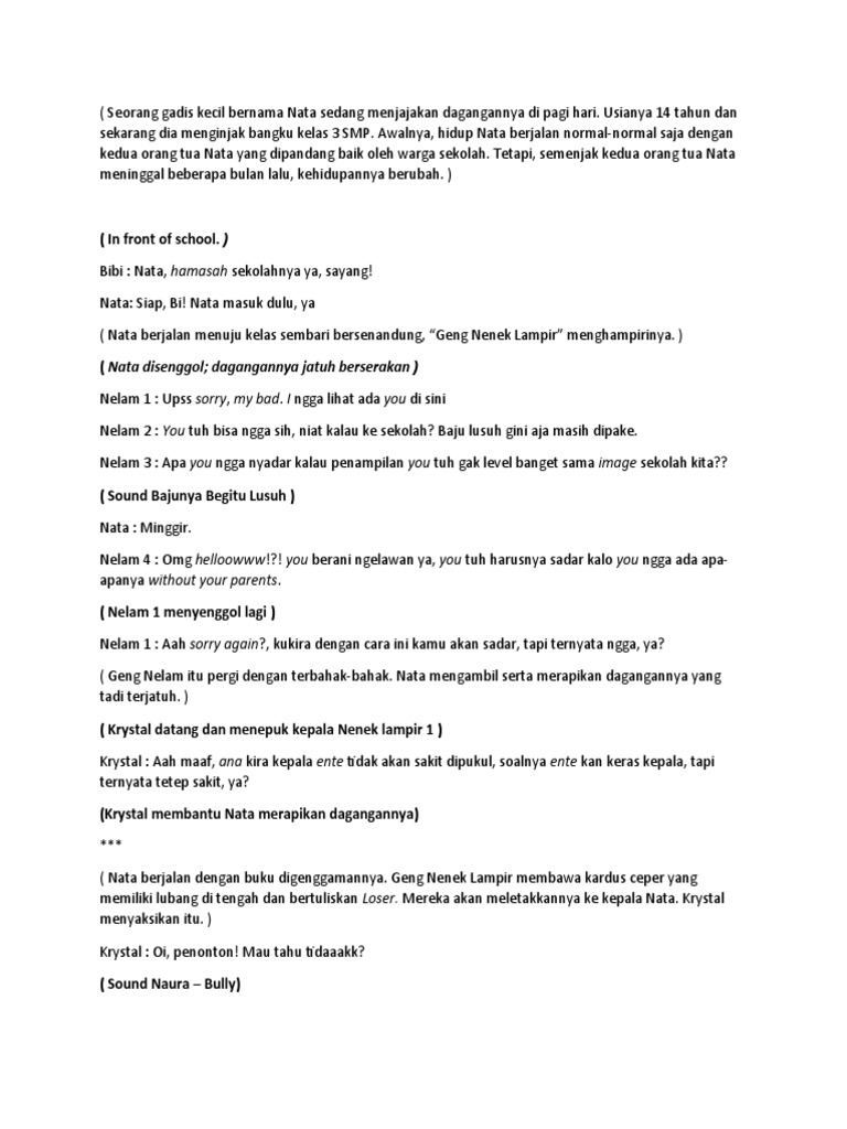 Naskah Drama 9D | PDF